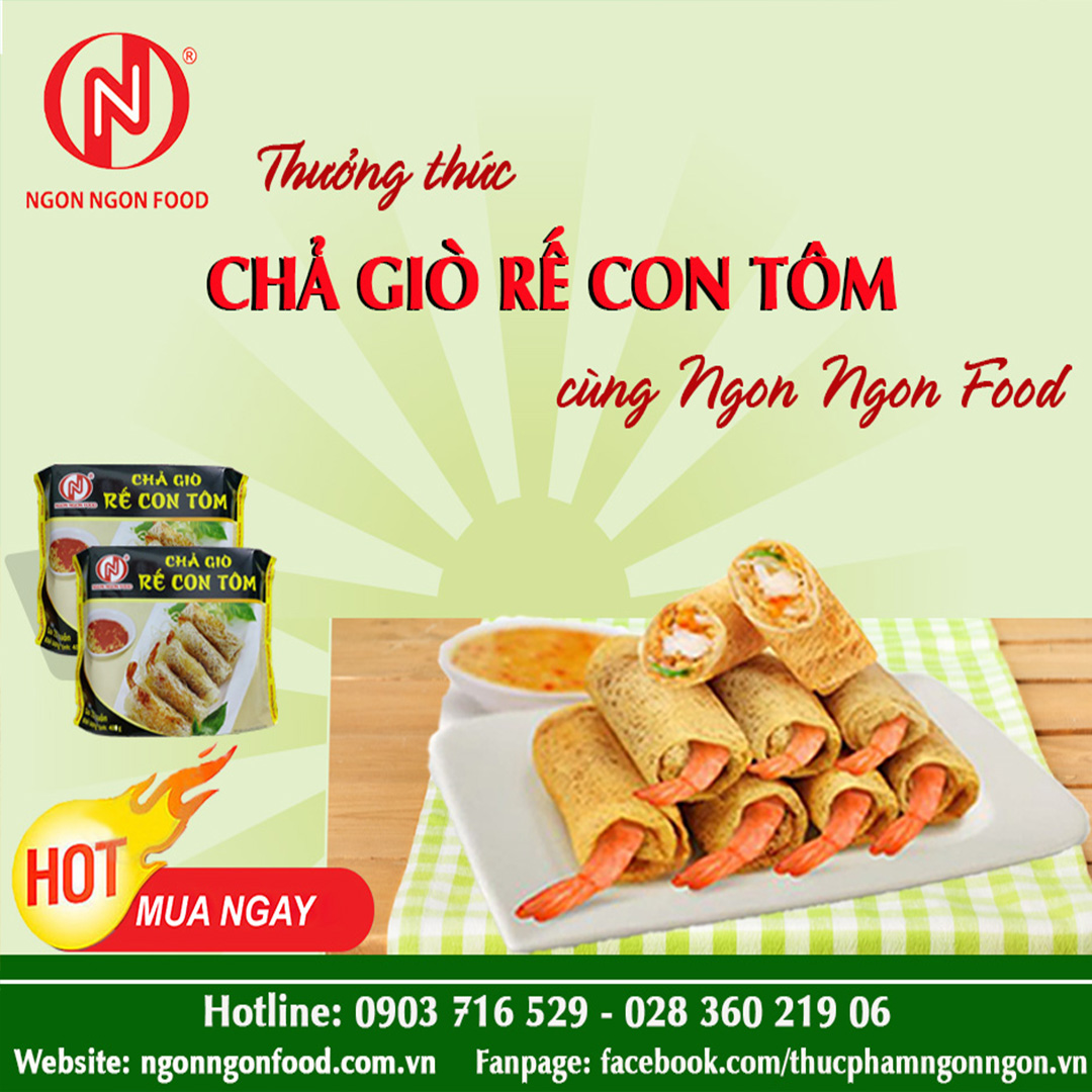 Chả giò rế con tôm - CÔNG TY TNHH SX TM DV THỰC PHẨM NGON NGON - NGON ...